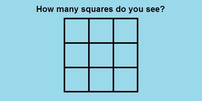 How Many Squares Are There Brain Test Nakley